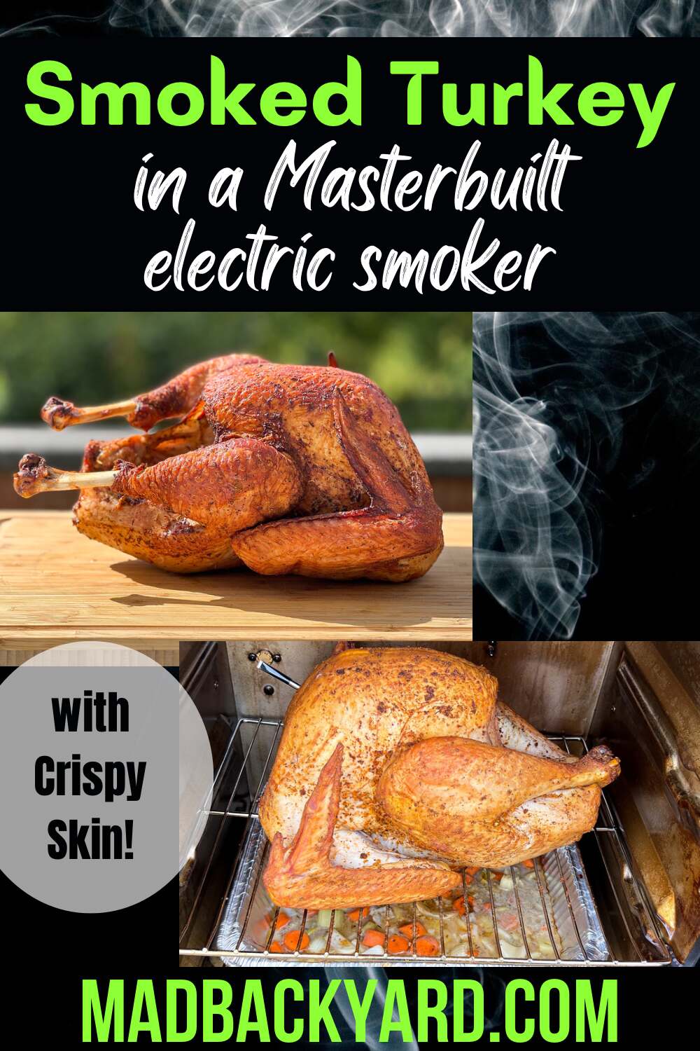 Smoked Turkey in a Masterbuilt Electric Smoker | Mad Backyard